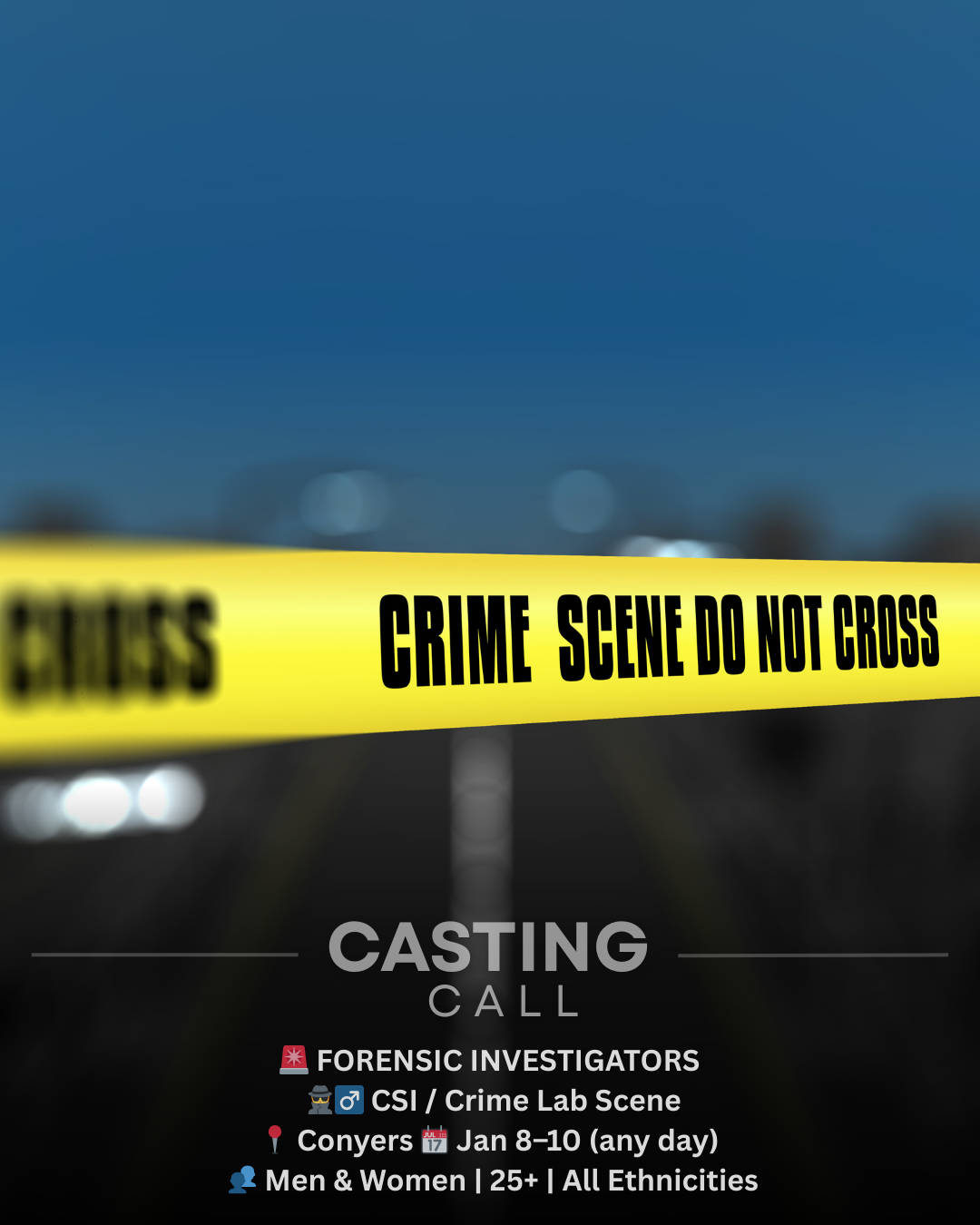 “CSI” Casting Call: Forensic Investigator Extras Needed
