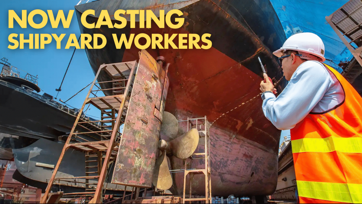 Atlanta Extras Casting: Fresh Faces Needed for ATSB Shipyard Workers
